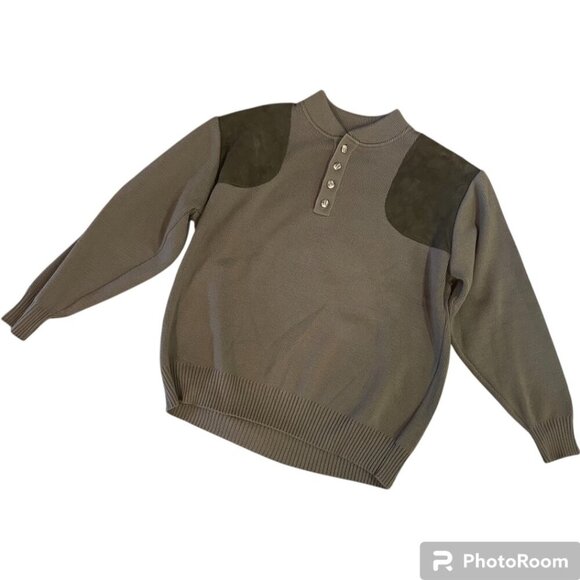Filson | Sweaters | Filson Crewneck Sweater Green And Tan Durable Knit ...